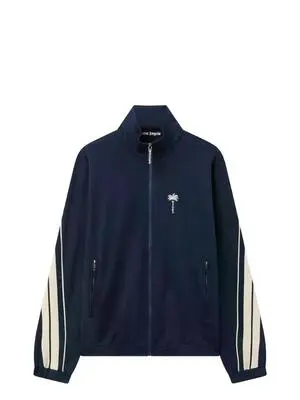 Palm Angels Palm Tree Striped Track Jacket - Blue