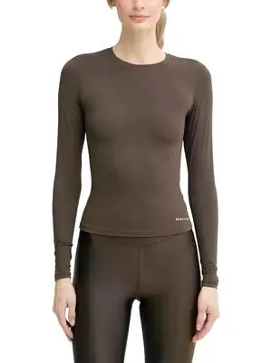 P.E Nation P.E Nation Long Sleeve Logo Print T-Shirt Brown