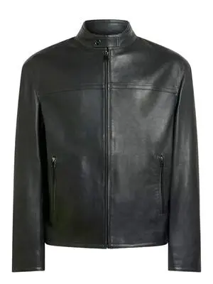 Etro Nappa Leather Biker Jacket - Black
