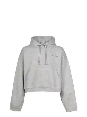 Vetements Logo-embroidered Hoodie - Grey