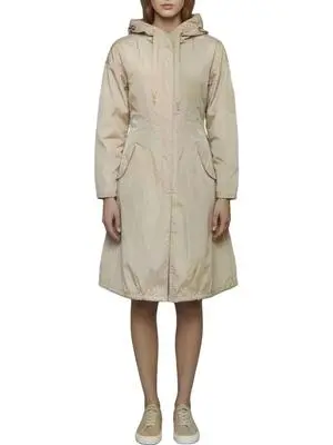 PRADA Prada Smocked Zip-Up Raincoat