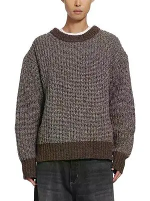 SONG FOR THE MUTE Oversized Chunky-knit Sweater - Brown