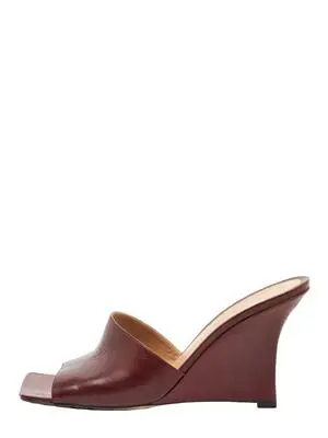 BOTTEGA VENETA Bottega Veneta Square-Toe Wedge Sandals