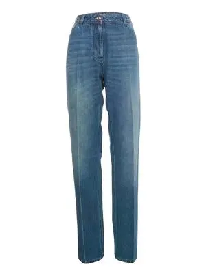 Versace Medusa Detail Straight-leg Jeans - Blue