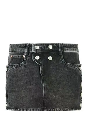Isabel Marant Étoile Ralma Button-side Mini Skirt - Black