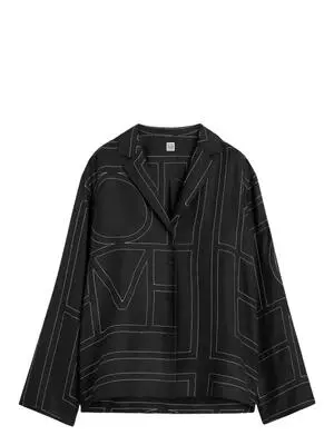 TOTÊME TOTEME Monogram Silk Twill Shirt