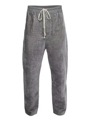 Rick Owens Dropped Crotch Track Pants - Grey