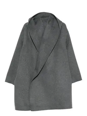 TOTEME Oversized Hooded Shawl Lapel Coat - Grey