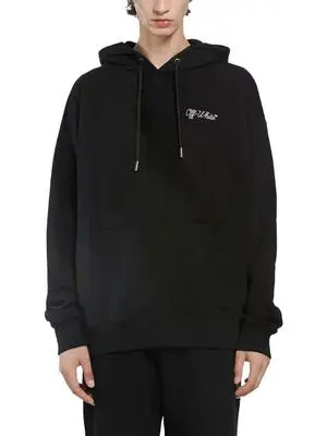 Off-White Script Logo Hoodie - Black
