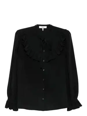 Chloé Ruffled Detail Blouse - Black