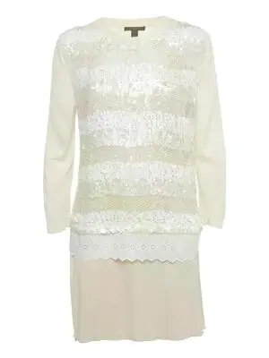 LOUIS VUITTON Embellished Crew Neck Sweater - Neutrals