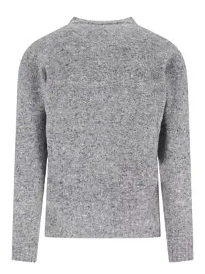 DRUMOHR Marl Knit Crew Neck Sweater - Grey