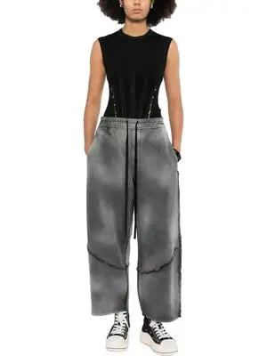 THOM KROM Thom Krom Faded Effect Raw-Cut Track Pants