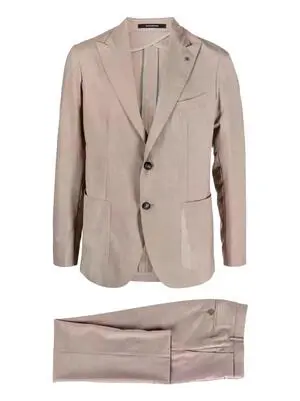 Tagliatore Notched-lapels Single-breasted Suit - Neutrals