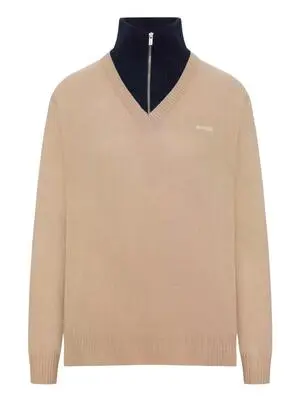 MIU MIU Miu Miu Cashmere Layered Effect Turtleneck Sweater