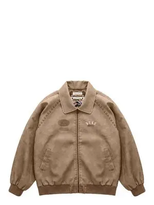 DUKE + DEXTER Dr4 Unfaded Bomber Jacket - Tan
