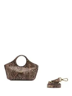 GIANNI CHIARINI Shoulder Bag Infinity Croc Effect - Brown