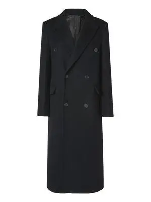 Fendi Double-breasted Wool Coat - Black