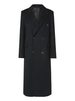 Fendi Double-breasted Wool Coat - Black