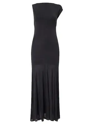ST. AGNI Circle Hem Stretch-jersey Maxi Dress - Charcoal