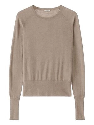 JOSEPH Geras Long-sleeved Cashmere Top - Sable