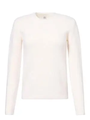TOTEME Padded Shoulder Cashmere Jumper - Ecru