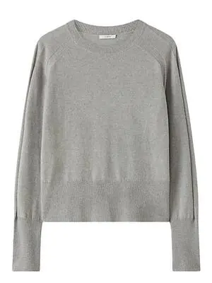 JOSEPH Melby Round Neck Cashmere Jumper - Cement
