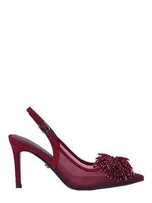 Carvela Carvela Lucia Embellished Woven Sling-Back Courts Red/dark