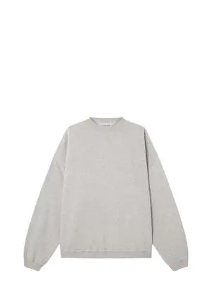 GOLDEN GOOSE Gray Melange Cotton Sweatshirt With Logo - Grey