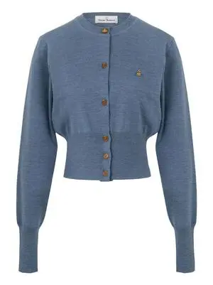 VIVIENNE WESTWOOD Vivienne Westwood Bea Cropped Cardigan Blue