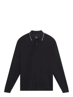 On Courtside Long-sleeve Polo - Black