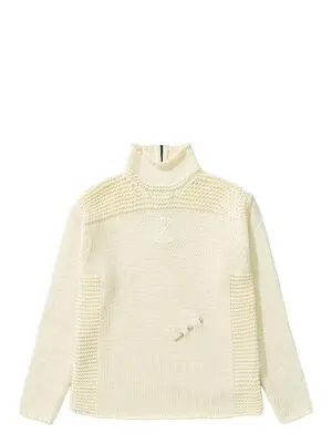 Off-White Off-White Meteornail Knit Zip Mockneck Tan