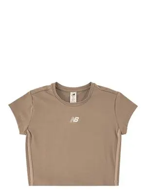 NEW BALANCE Harmony Fitted T-shirt 'dockside - Brown