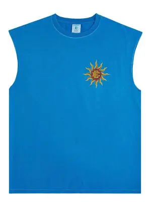ERIC EMANUEL Ee Sun Cutoff Sleeveless Shirt - Blue