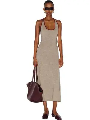 REFORMATION Mia Cashmere Halter Dress - Brown