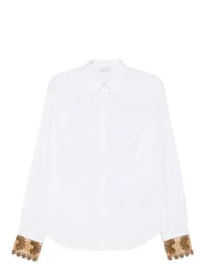 DRIES VAN NOTEN Dries Van Noten Chloris Cotton Shirt With Embellished Cuffs