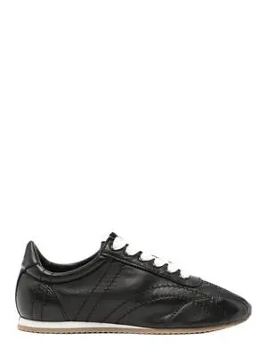 TOTEME TOTEME Flex Leather Lace-Up Sneakers Black
