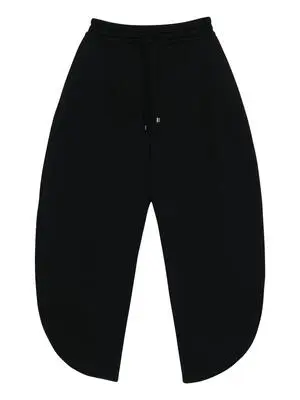 Alaïa Wide-leg Cotton Drawstring Pants - Black
