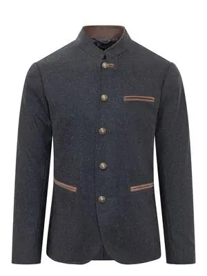 SCHNEIDERS Otto Jacket With Welt Pockets And Stand Collar - Blue