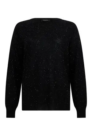 Fabiana Filippi FABIANA FILIPPI Wool Crewneck Sweater With Contrast Details And Long Sleeves Black
