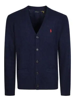 Polo Ralph Lauren Braided Cardigan - Blu