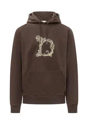 Drole De Monsieur Column D Hoodie With D-stripe Motif - Brown