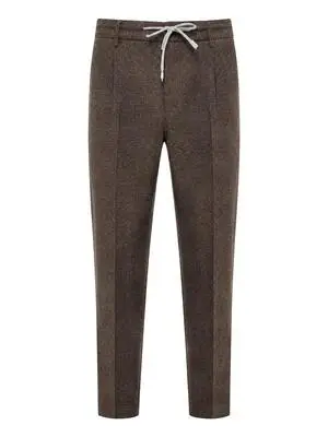 Eleventy ELEVENTY Wool-Blend Drawstring Trousers Moro