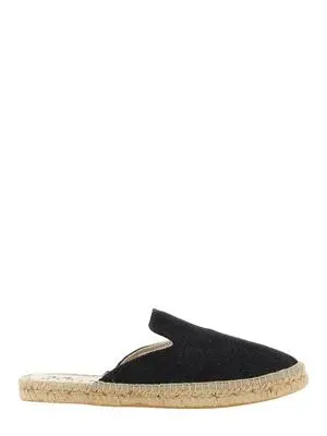 Manebí Logo Hemp Espadrille Mules - Black