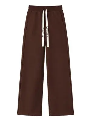 Max Mara Wide Leg Cotton Blend Trousers - Brown