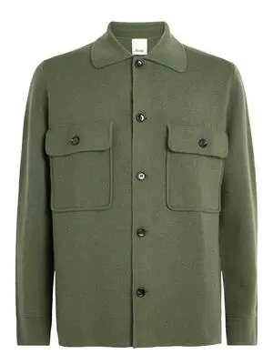 ALLUDE Virgin Wool-cashmere Overshirt - Green
