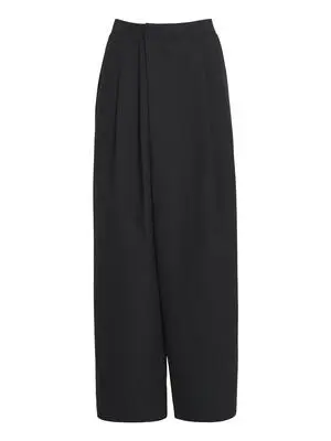 Source Unknown Leiko Pleated Wide-leg Trousers - Black