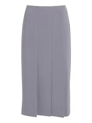 BIRROT Lay 2 Pleated Midi Skirt - Grey