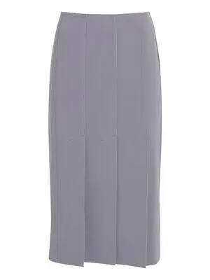 BIRROT Lay 2 Pleated Midi Skirt - Grey