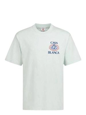 Casablanca Pyramid Flock Printed T-shirt - Ice Blue